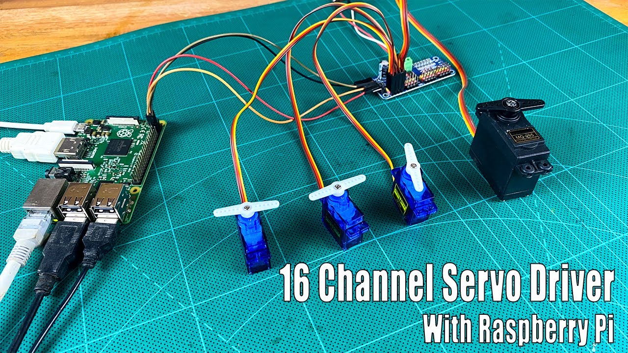 How to use the 16-channel PWM servo motor driver with Raspberry Pi board #sritu_hobby #raspberrypi