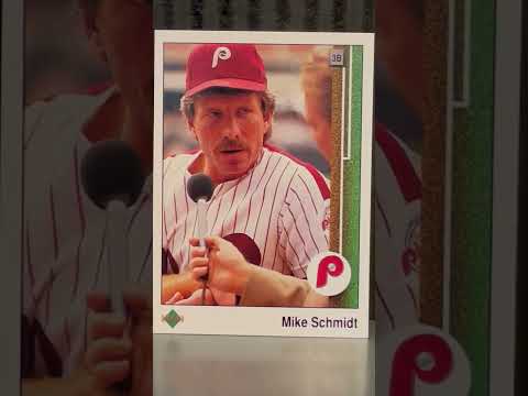Mike Schmidt Philadelphia Phillies Baseball card 1989 Upper Deck review Hall of Famer MLB Legend