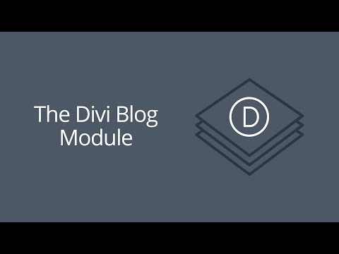 The Divi Blog Module