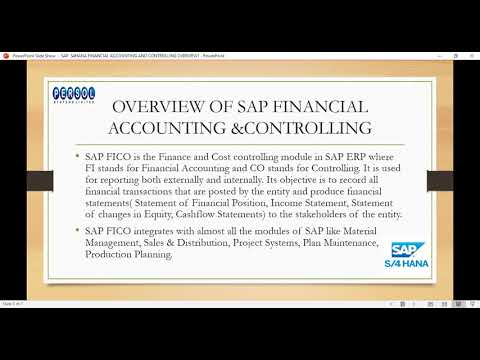 Overview of SAP S/4HANA Financial Accounting and Controlling