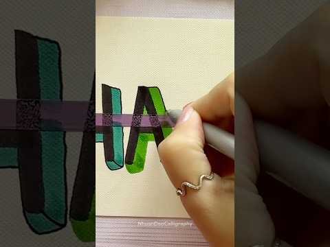 Name Lettering ❤️ #shorts #nhuandaocalligraphy #lettering