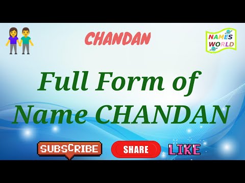 Full Form, Meaning and Lucky Number of Name CHANDAN