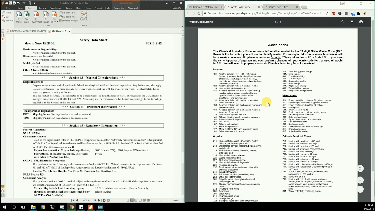 CERS: Create hazardous material inventory item from scratch