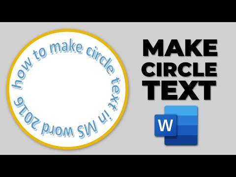 How to make circle text in MS word 2016
