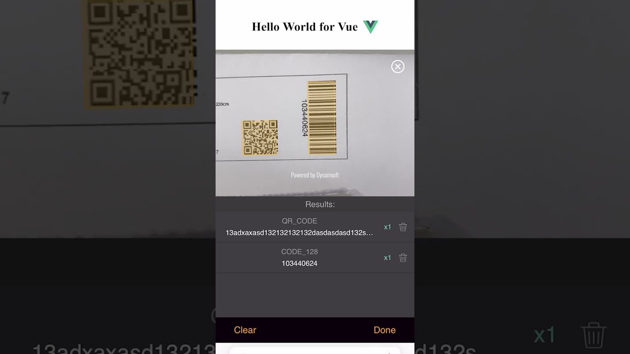 Vue.js Barcode Scanner
