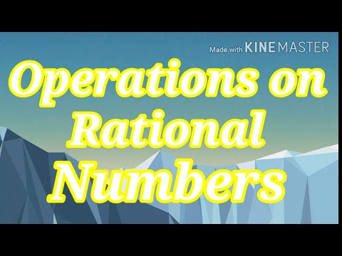 Operations on Rational Numbers | Class 7