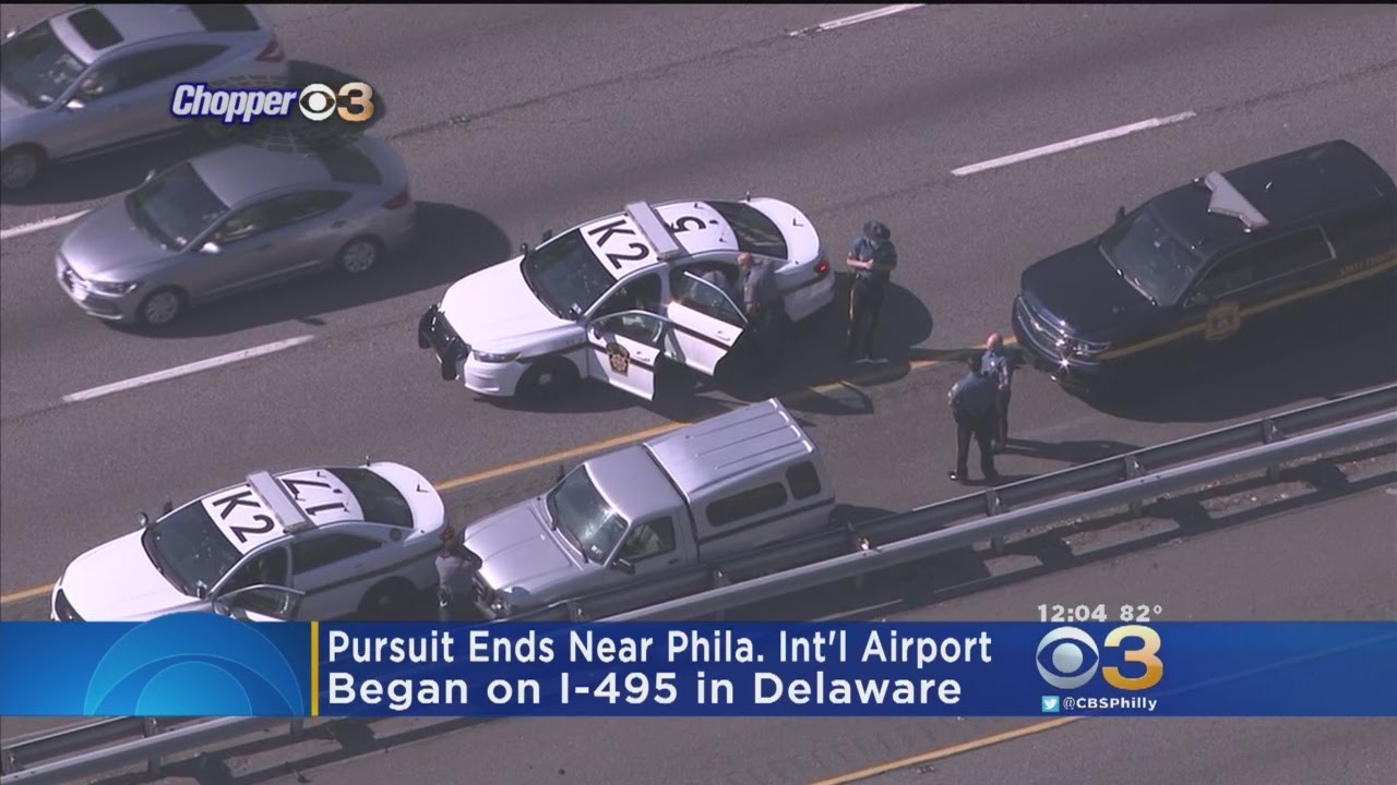 Del. State Police Chase Ends In Crash On I-95 In Philly