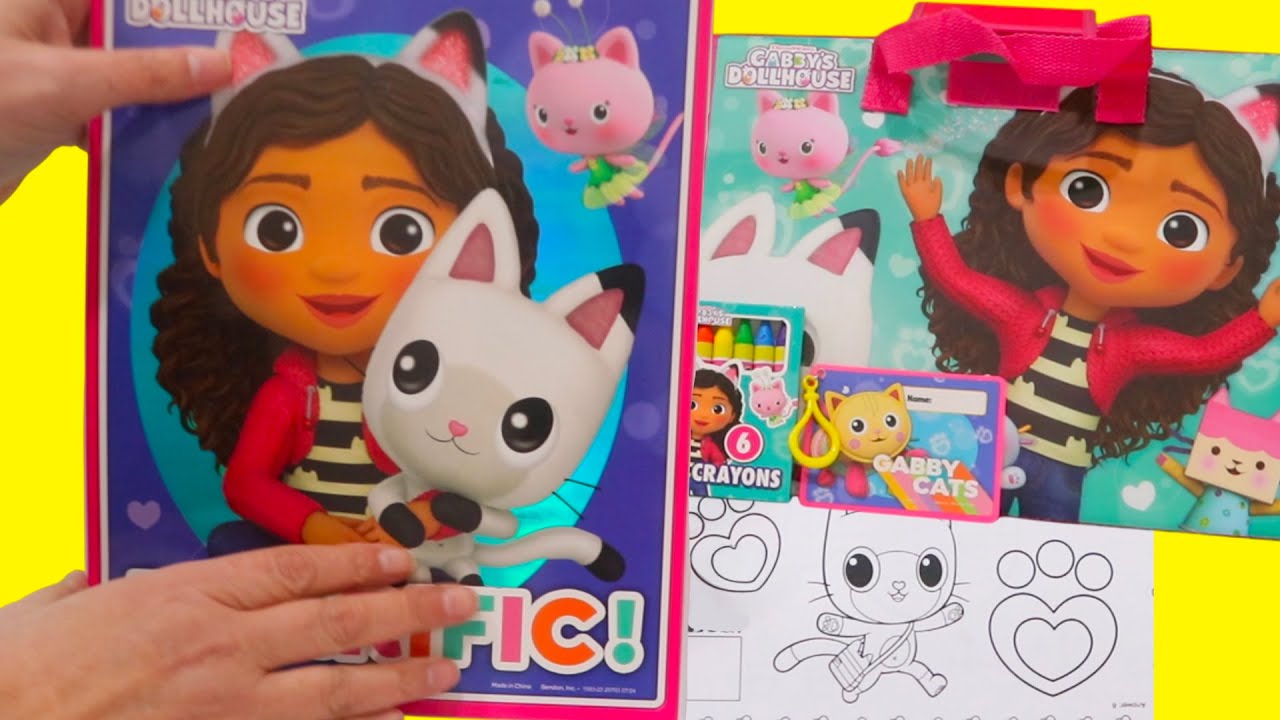 Actividades de colorear y pegatinas de La Casa de Muñecas de Gabby