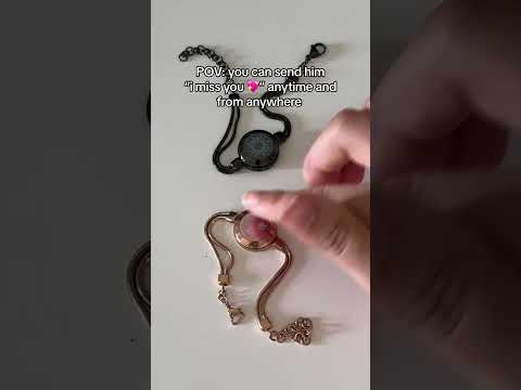 Duo bond touch long distance bracelets #couplegift #bracelet #trending #viralvideo #shorts