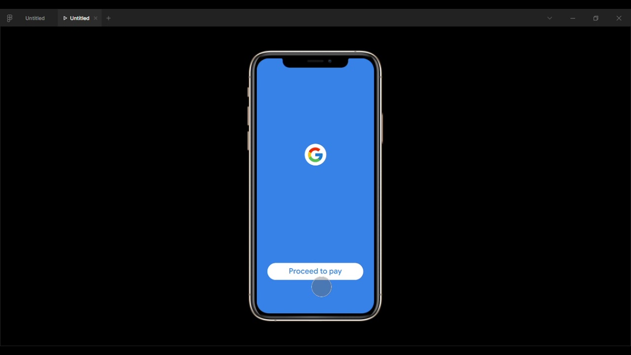 Google Pay Payment complete animation in figma