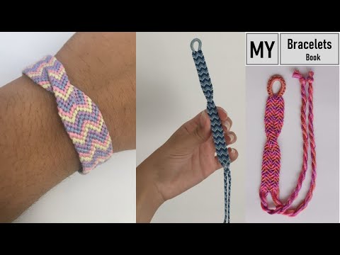 double chevron Wristband, Bracelet Pattern#4435, Braceletbook Pattern Tutorial step by step
