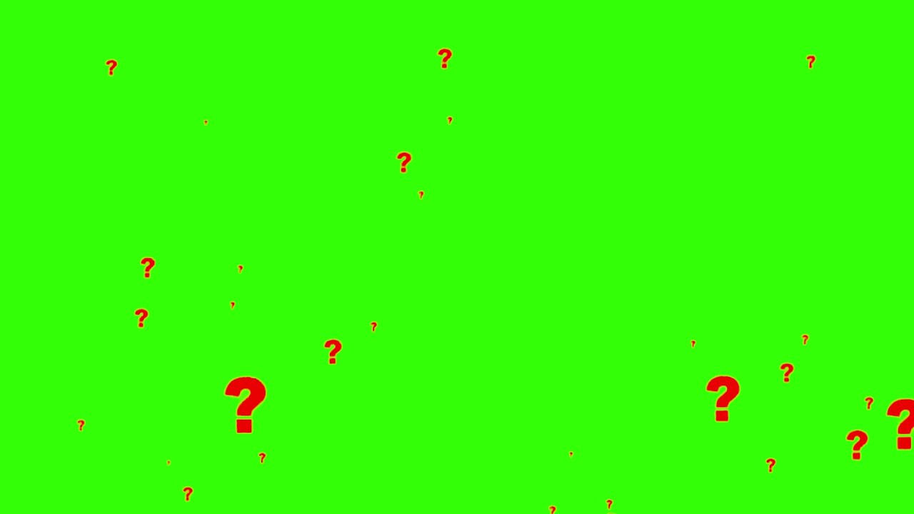 QUESTION MARK GREEN SCREEN EFFECT