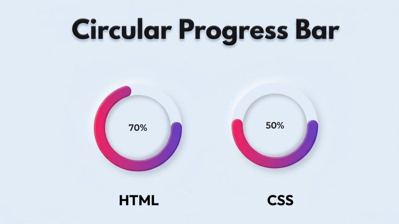 Code to Create - a Neomorphic Circular Progress Bar Using HTML, CSS & JavaScript