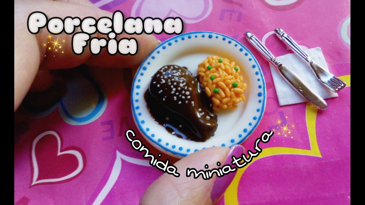 Comida en miniatura🍗🍴 Mole mexicano | Comida falsa PORCELANA FRÍA