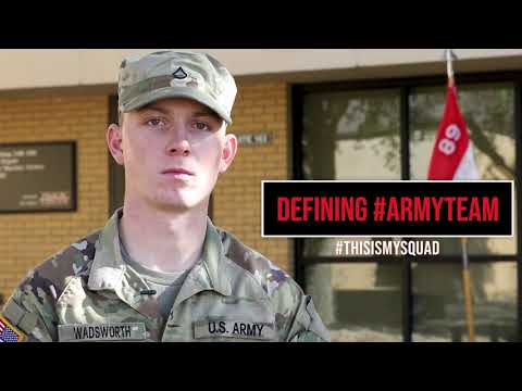 Meaning of Army Team: PFC Wadsworth