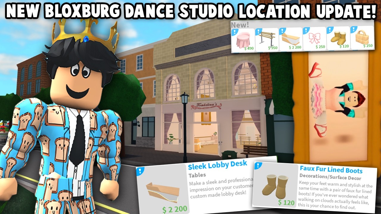 NEW BLOXBURG DANCE STUDIO UPDATE IS HERE! NEW ITEMS, LOCATION AND TOMBELINA...