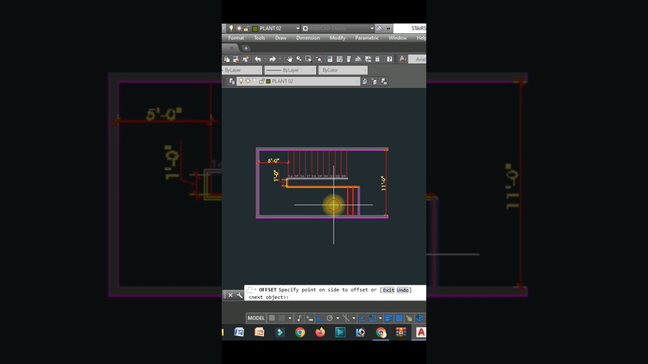Offset multiple command in autocad #autocad #architecture #offsetinautocad