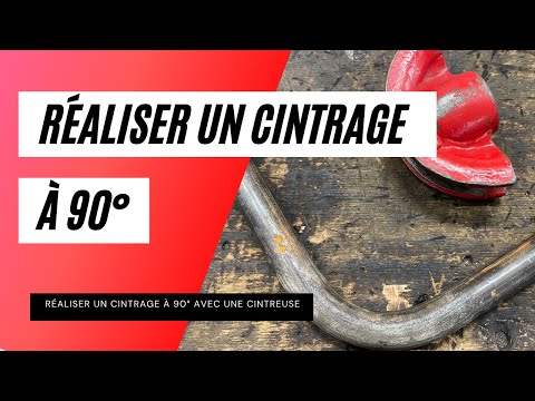 Réaliser, faire un cintrage à 90° sur un tube Acier avec une cintreuse