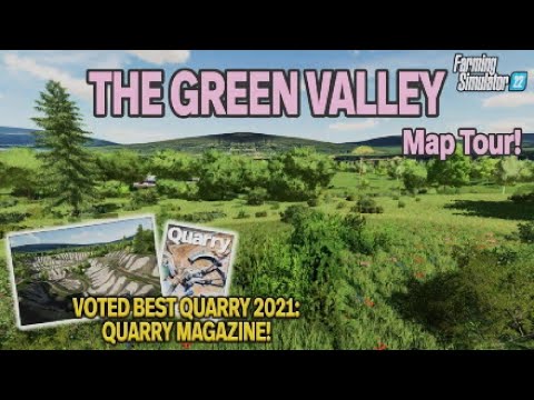FS22 MAP TOUR! “THE GREEN VALLEY” (BEST QUARRY SO FAR!) | NEW MOD MAP | FarmSim 22 (Review) PS5.