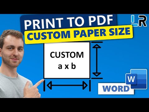 Microsoft Print to PDF CUSTOM Paper Size