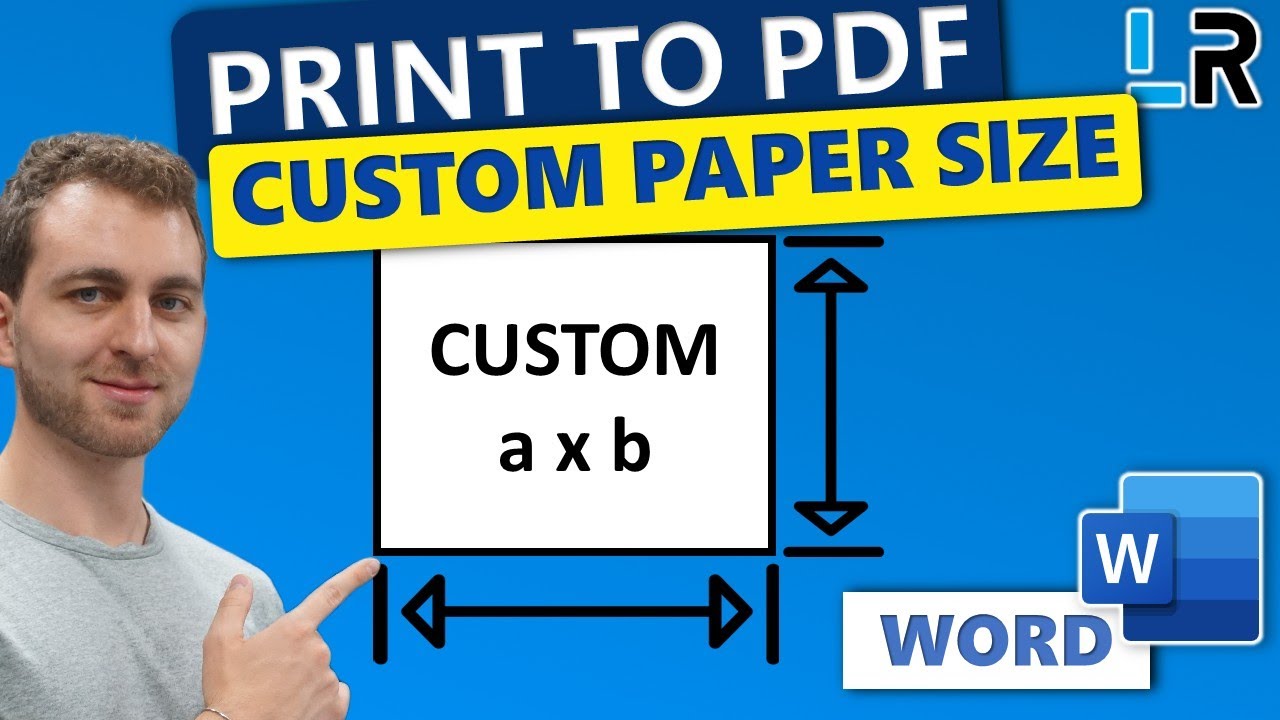 Microsoft Print to PDF CUSTOM Paper Size