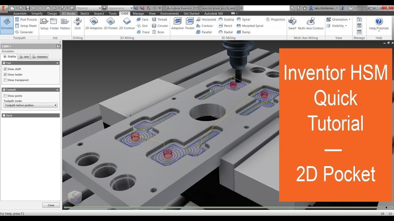 Inventor HSM — Quick Tutorial on 2D Pocket