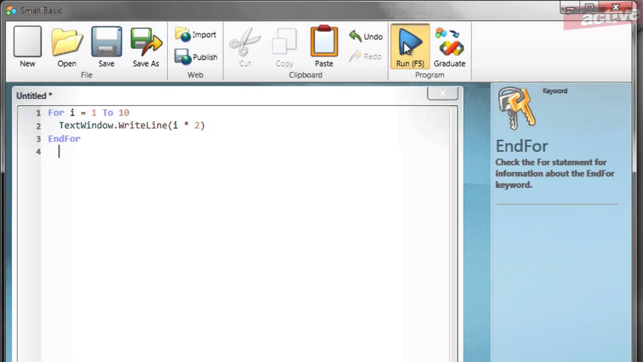 Small Basic Guide: 4. Making decisions and looping