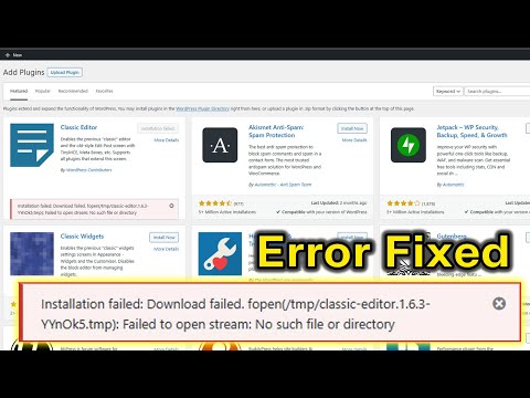 Fix WordPress Plugins & Themes Not Installing