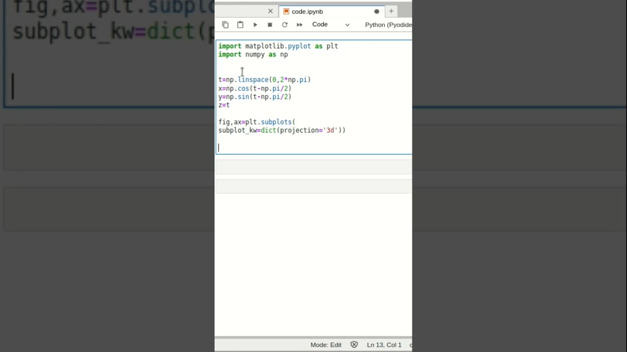 Create 3D stem plot using #matplotlib #python @aviwcodes