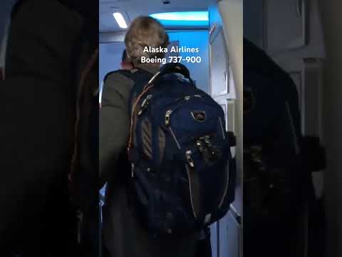 Alaska Airlines Boeing 737-900 walk inside #aviation #boeing737 #travelvlog