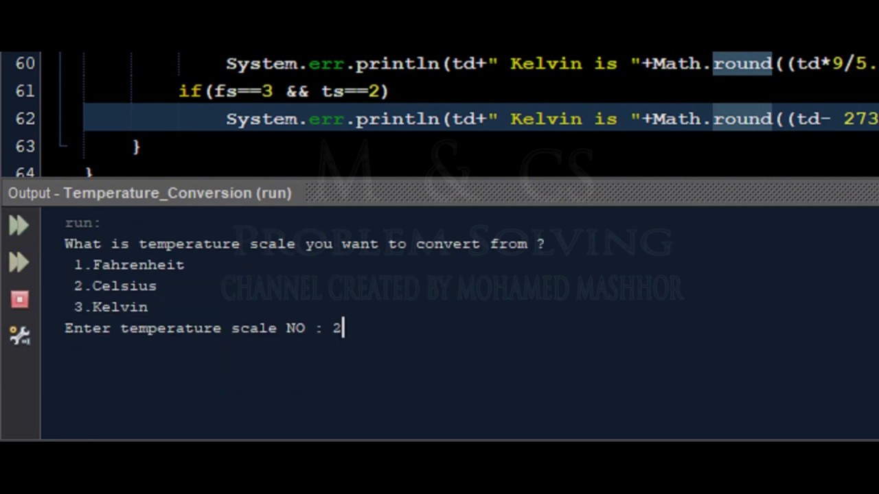 Temperature Conversion Program | Java