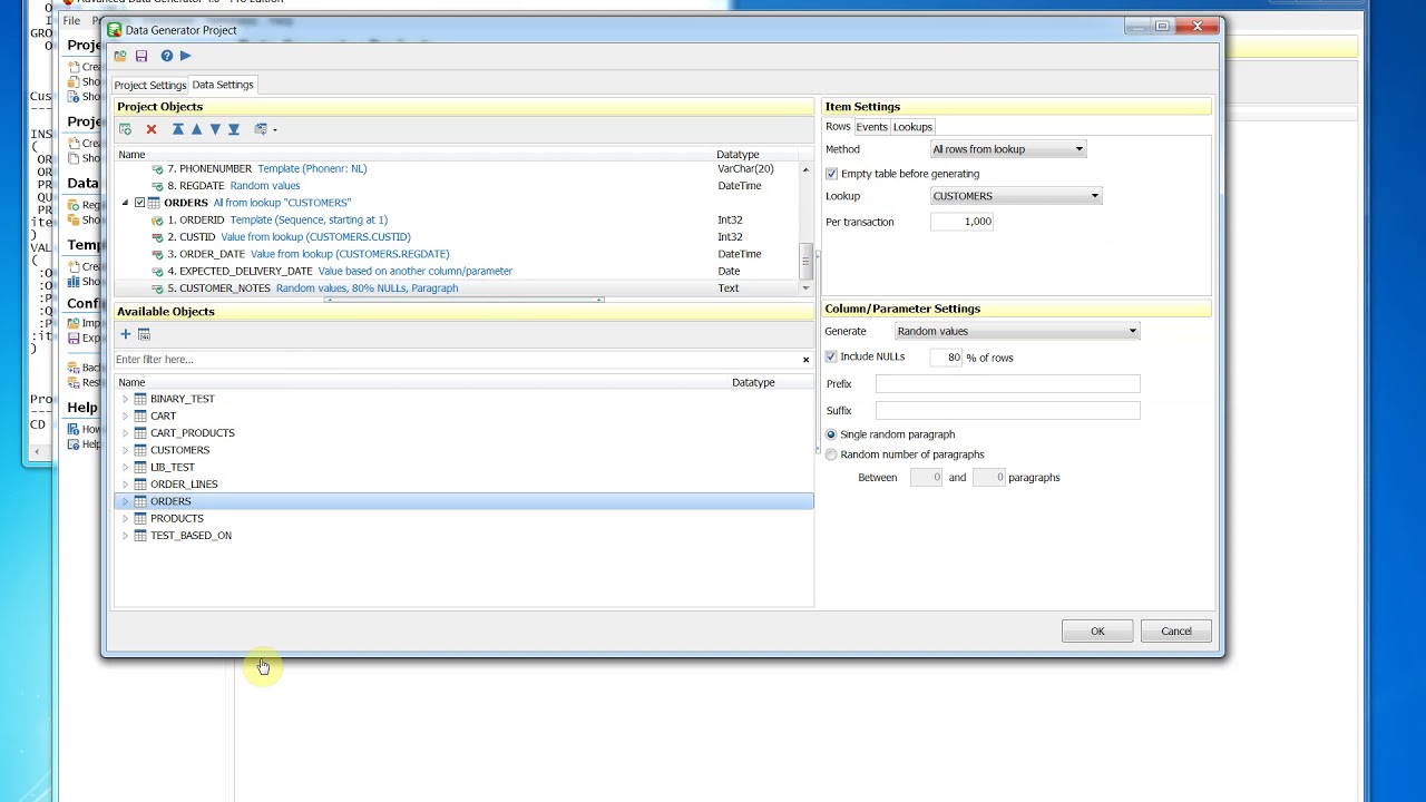Advanced Data Generator - Sample Project Explained