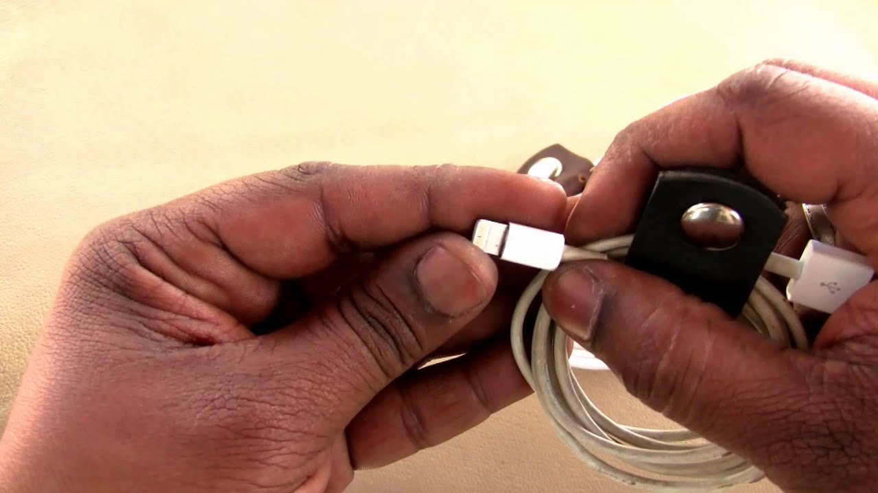 Leather Cord Holder - Cable Management Organizer