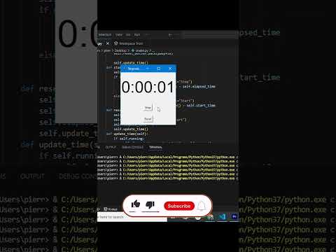 Stopwatch Using Python GUI tkinter