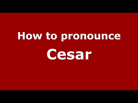 How to pronounce Cesar (Colombian Spanish/Colombia) - PronounceNames.com
