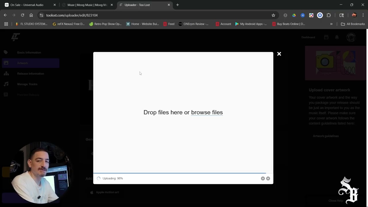 Uploading Apple Motion Artwork on @TooLostDistribution