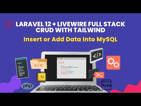 Insert or Add Data into MySQL using livewire | Laravel 12 CRUD App using Livewire