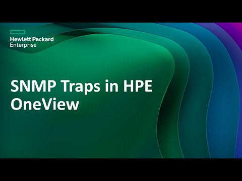 SNMP Traps in HPE OneView