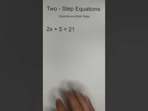 Solving Two-Step Equations