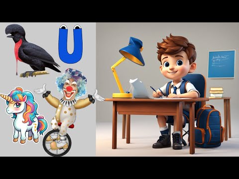 Words That Start With U | U For Umbrella ⛱️ U For Unicycle 🥋 @popispreschool