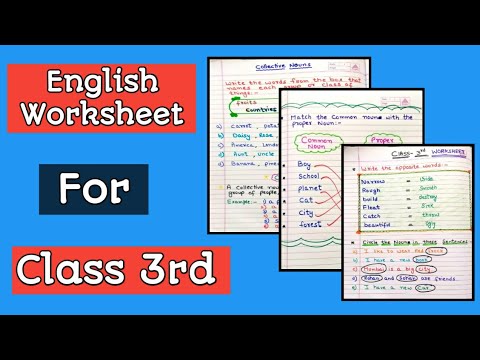 Class 3rd English Worksheet//English Worksheet for Grade 3rd//Collective Noun//@kidslearningfun2013