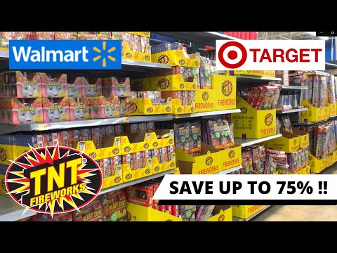TNT Fireworks at Walmart and Target 2022: SAVE 75% Compared to Stands !!!