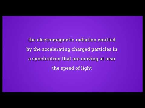 Synchrotron radiation Meaning