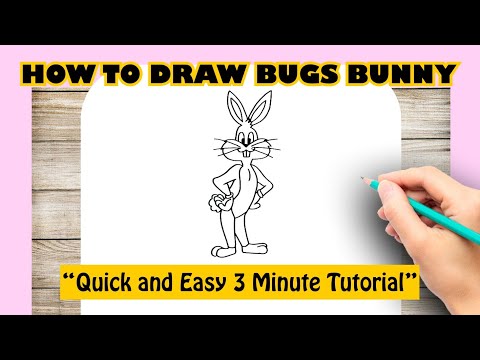 How to Draw BUGS BUNNY Easy Step by Step