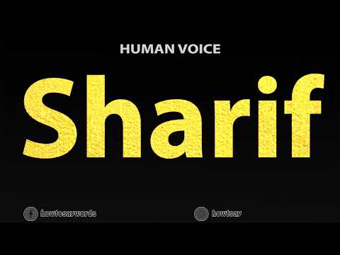 How To Pronounce Sharif