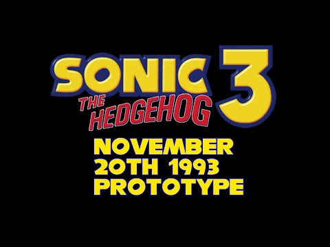 Sonic the Hedgehog 3 (November 20th 1993 build) (Sonic’s 34th Birthday!)