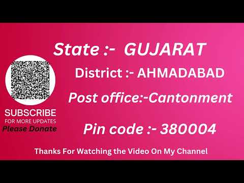 Gujarat Ahmadabad Cantonment Ka pin code 380004 / Ahmadabad Cantonment ka post office