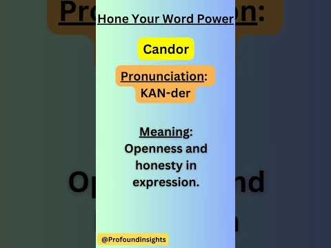 Candor #shorts #trending #new word #hone your word power