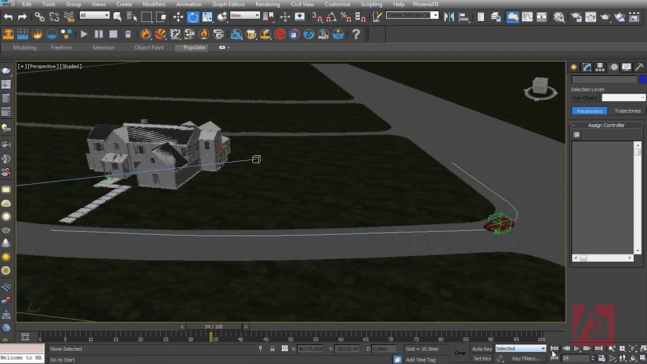 3ds Max  Tutorial Getting Started | Lesson 03 Path Animation.
