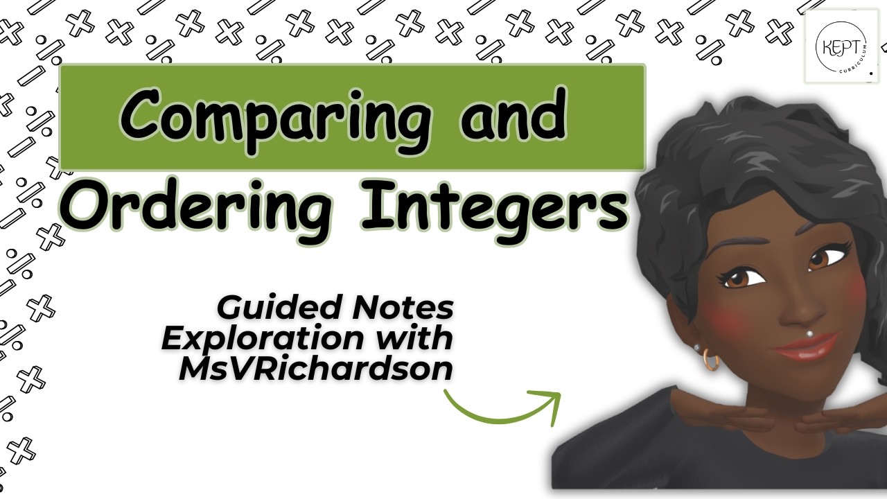Comparing and Ordering Integers | Middle Grade Math Intervention | Guided Notes & No-Prep Lesson